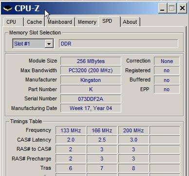 The CPU-Z Hardware System Utility